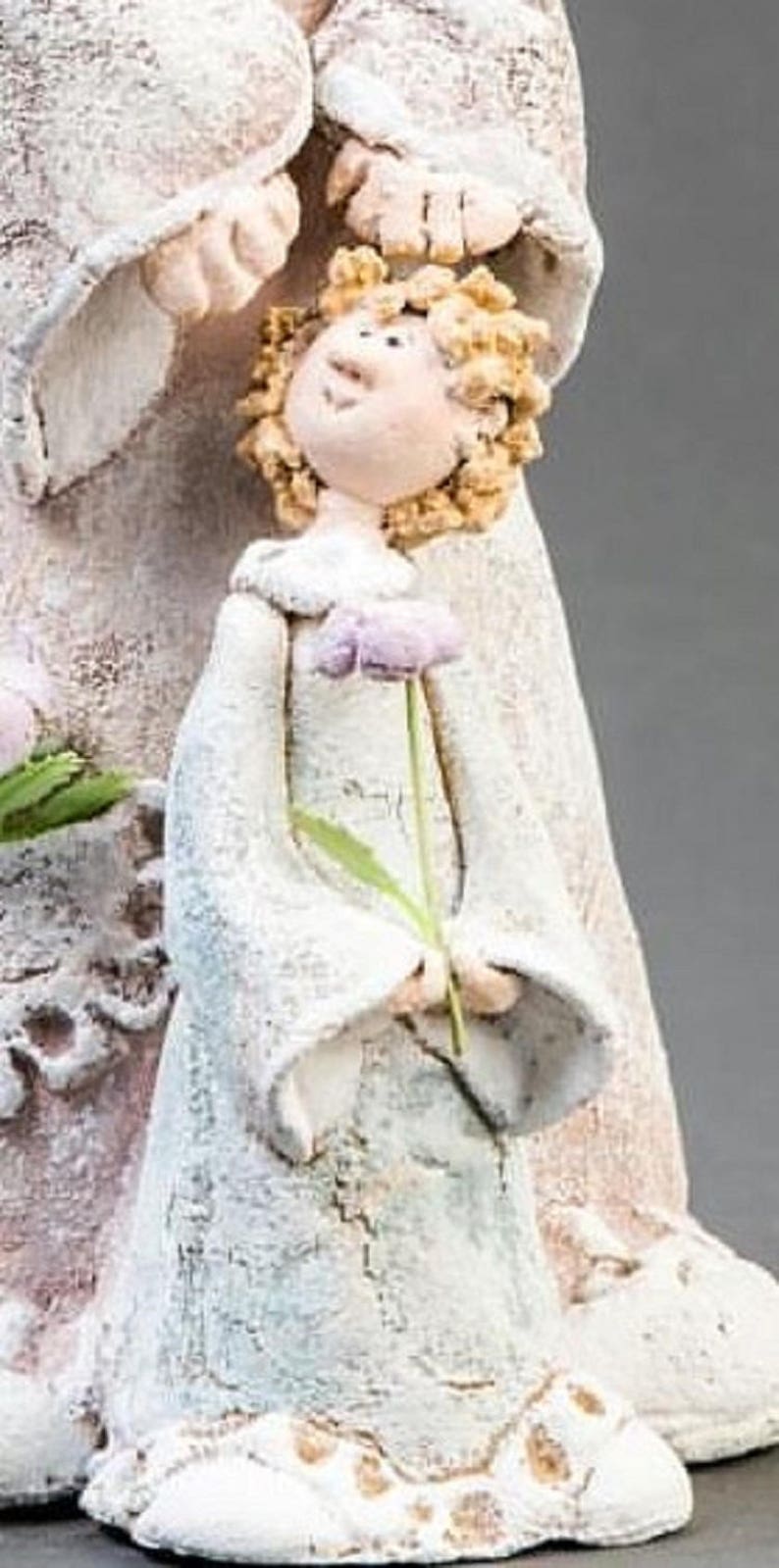 Ceramic Angel Figurines Kids Guardian Angel Gift Waldorf Angel ...