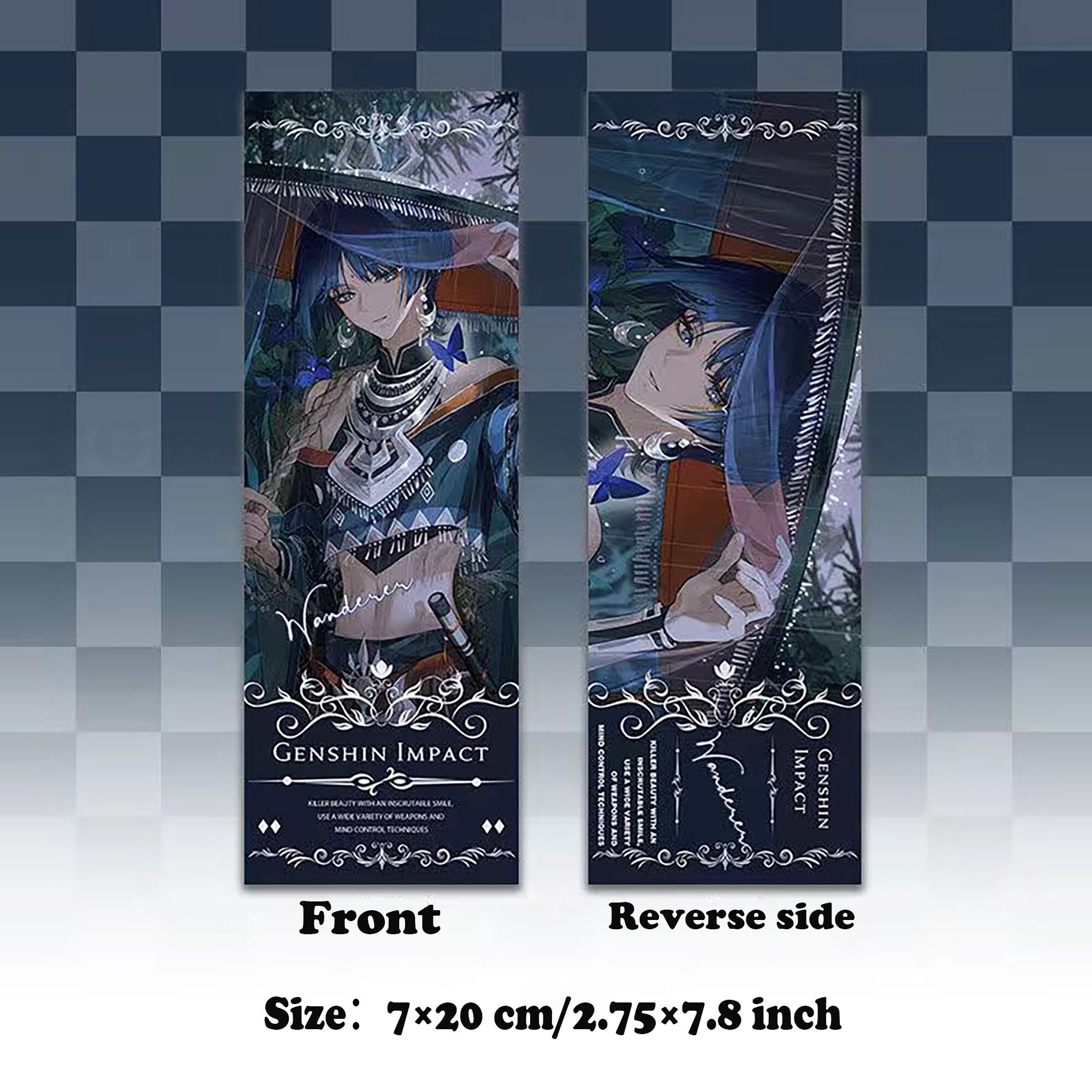 Genshin Impact Scaramouche Holographic Bookmark Set Wanderer - Etsy