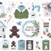 Christmas Clipart / Santa / Gingerbread Man / Snowman / Trees / Houses ...