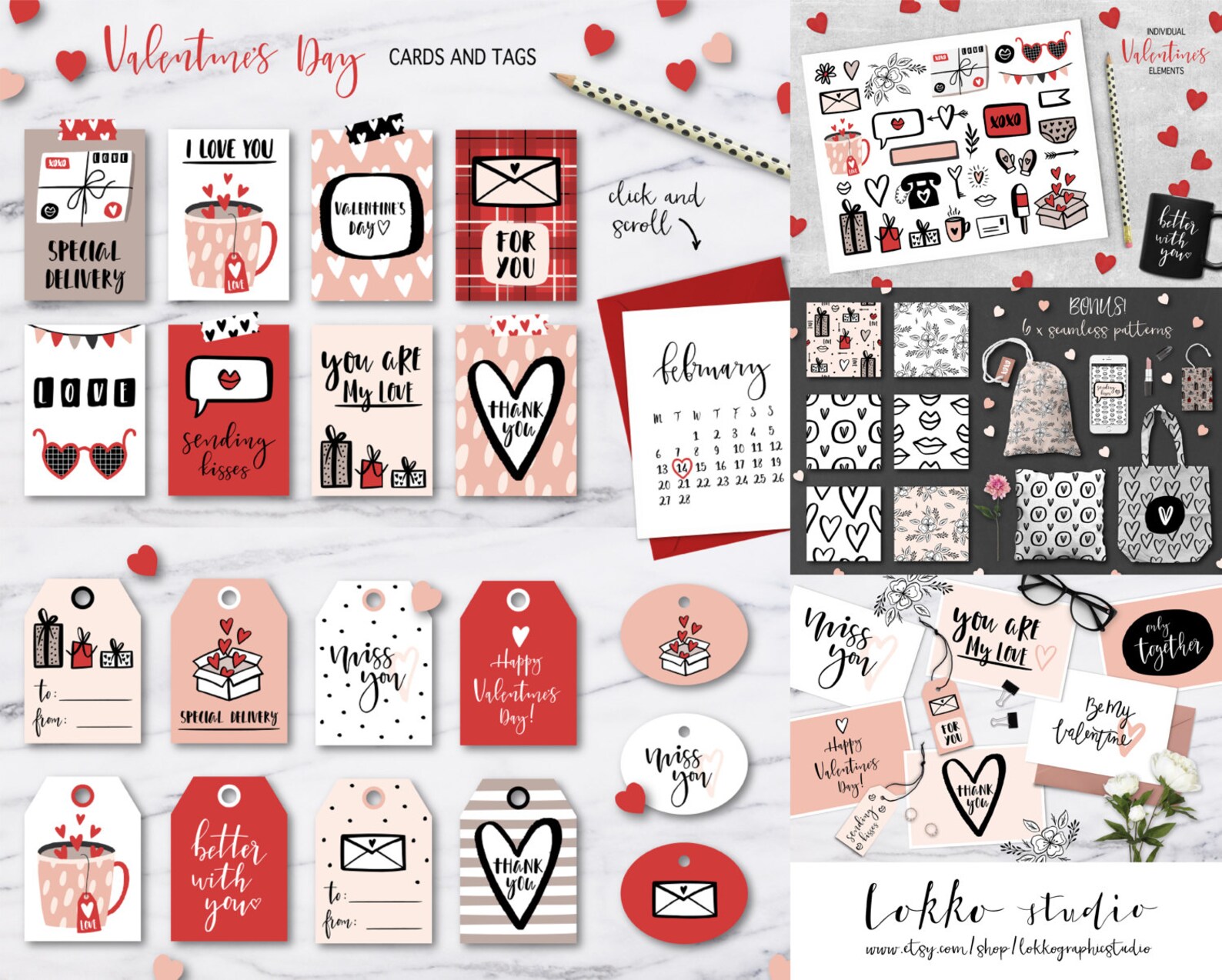 Valentine's Day / Clipart / Overlays / Love / Heart / - Etsy