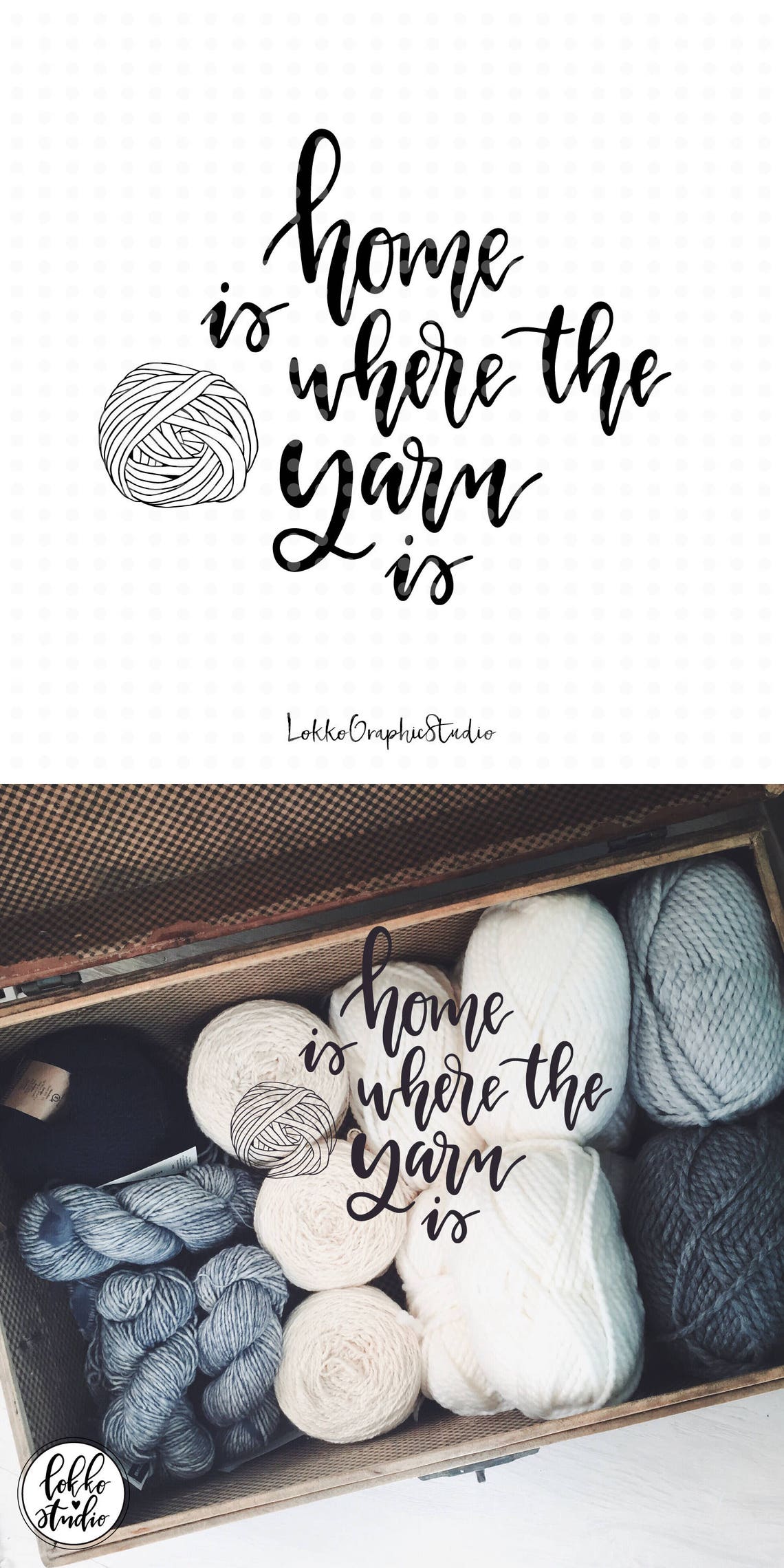 Knit SVG Knitting Svg Knit Cut File Hand Lettered Knit - Etsy