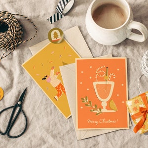 Retro Christmas, 70s Retro Revival Clipart, Hippie Vintage Card, Groovy ...