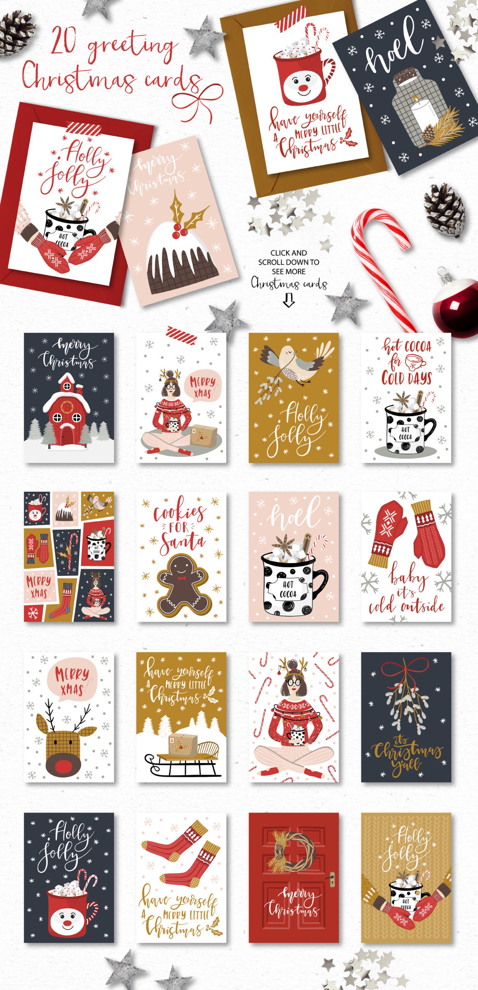 Christmas Clipart / Christmas Clip Art / Winter / PNG / - Etsy