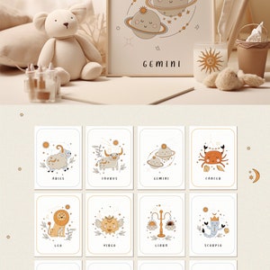 Zodiac Baby Clipart, Zodiac Sign, Cute Kids Horoscope for Baby Shower ...