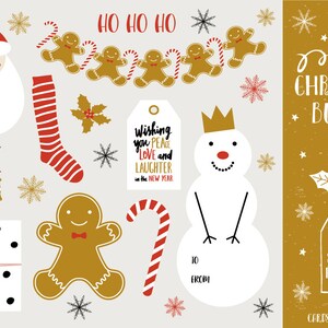Christmas Clipart / Santa / Gingerbread Man / Snowman / Christmas DIY ...