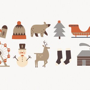 Christmas Clipart - Winter Wonderland Clipart - Christmas Cards Clipart ...