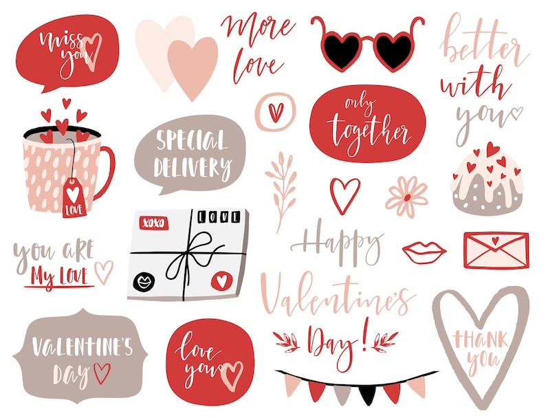 Valentine's Day / Clipart / Overlays / Love / Heart / Valentines ...