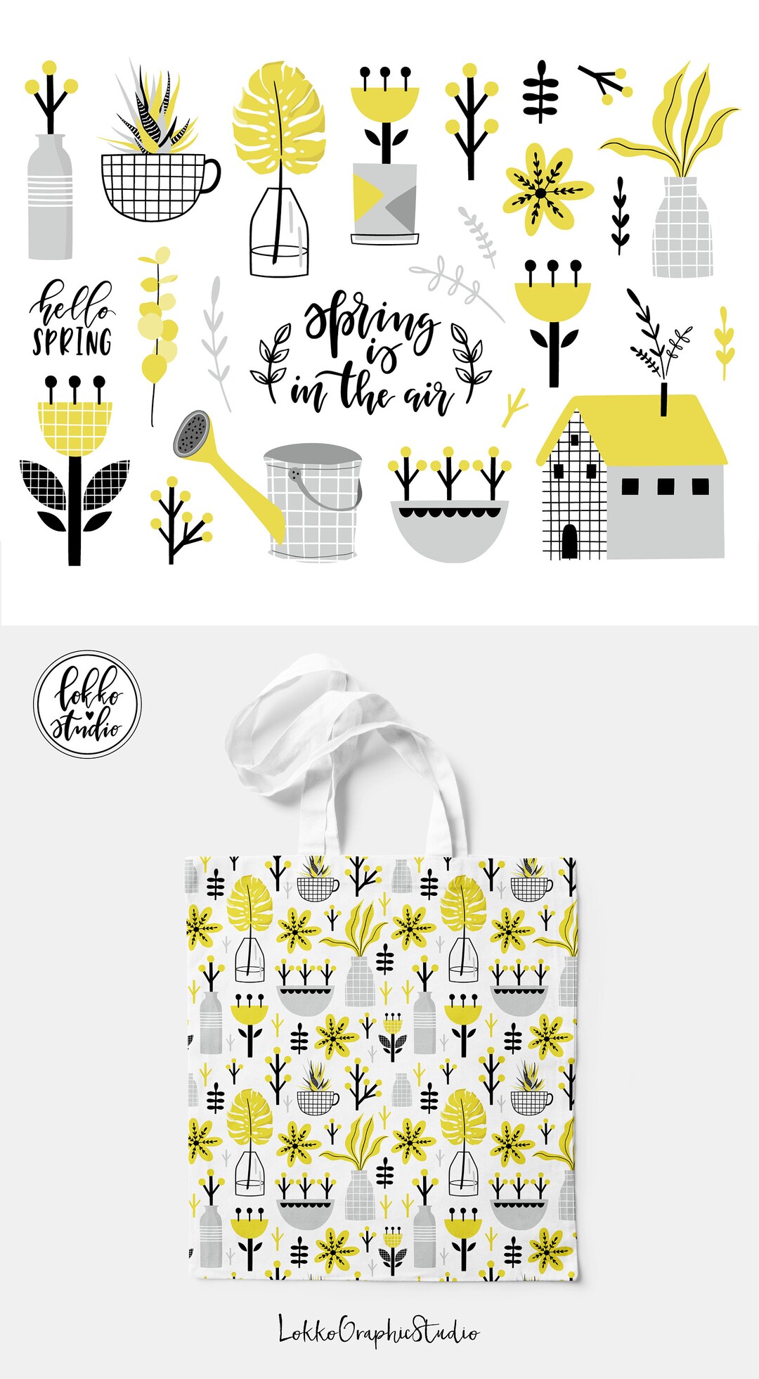 Spring / Clipart / Flower / Yellow / Plants / Overlay / Phrase ...