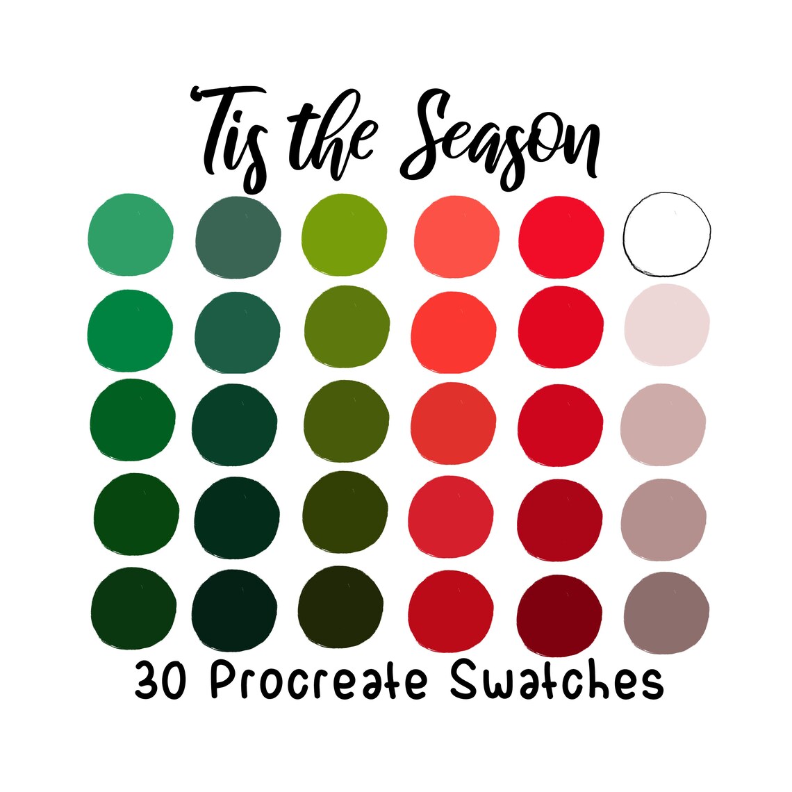 Procreate Palette Swatches Procreate Color Palette Christmas | Etsy Canada