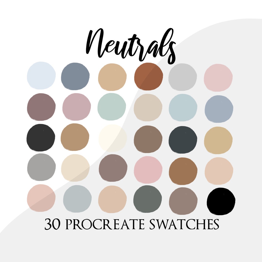 Procreate Palette Swatches, Procreate Color Palette, Neutral Palette ...