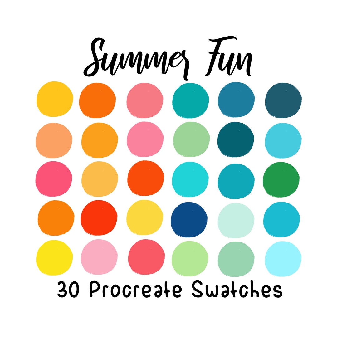 Procreate Palette Swatches Procreate Color Palette Peach Orange