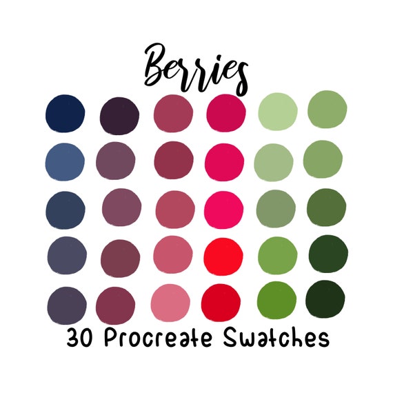 Procreate Palette Swatches Procreate Color Palette Berries Etsy