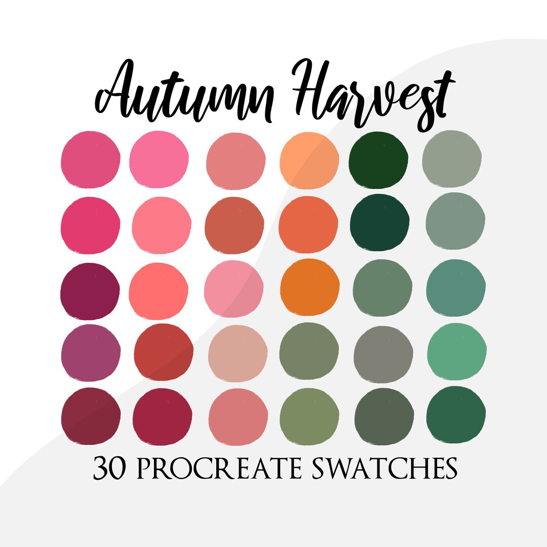 Procreate Palette Swatches, Procreate Color Palette, Cosy Autumn Colour ...