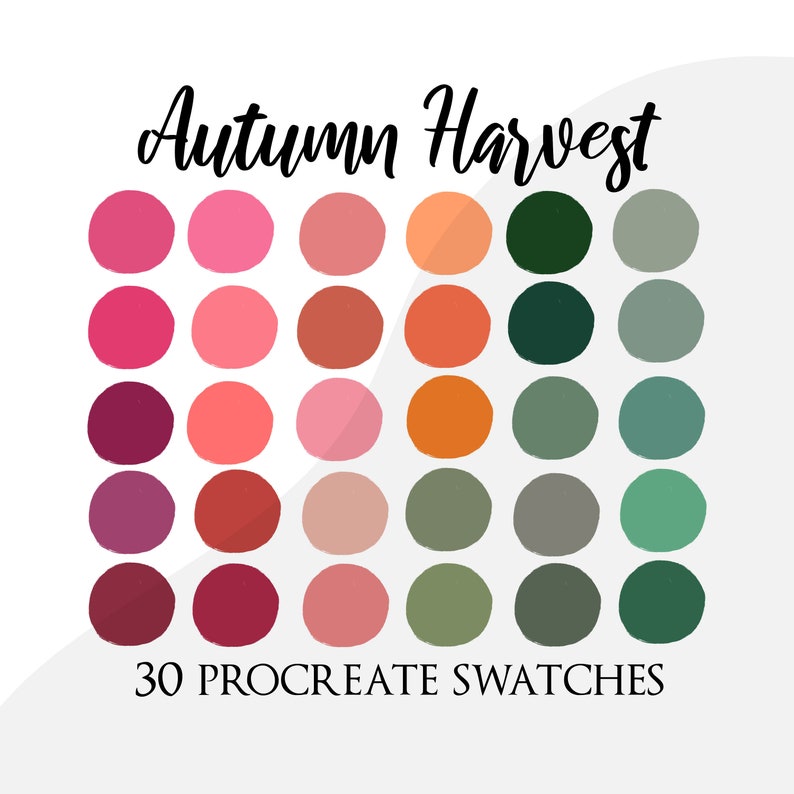 Procreate Palette Swatches, Procreate Color Palette, Cosy Autumn Colour ...