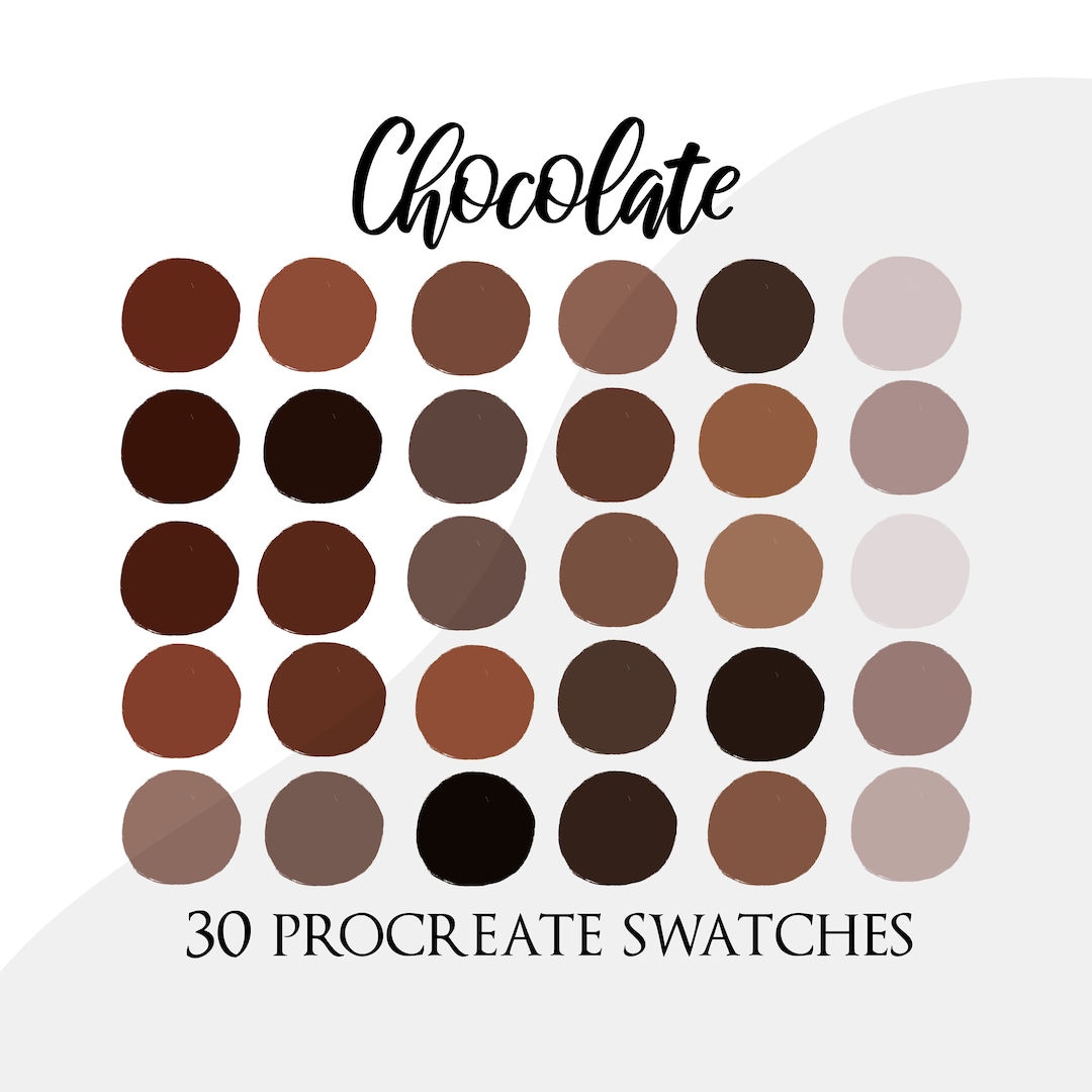 Procreate Palette Swatches Procreate Chocolate Palette Brown Colour