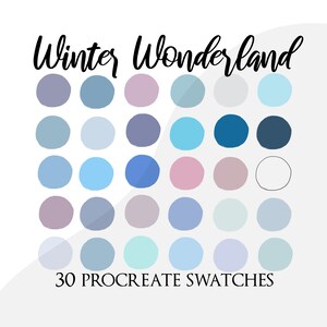 Procreate Palette Swatches, Procreate Color Palette, Winter Landscape ...