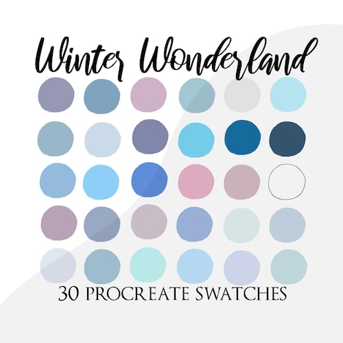Procreate Palette Swatches Procreate Color Palette Winter - Etsy