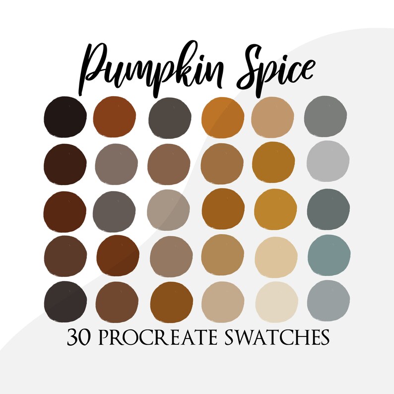 Procreate Palette Swatches, Procreate Color Palette, Pumpkin Spice ... Procreate Palette Swatches, Procreate Color Palette, Pumpkin Spice ...