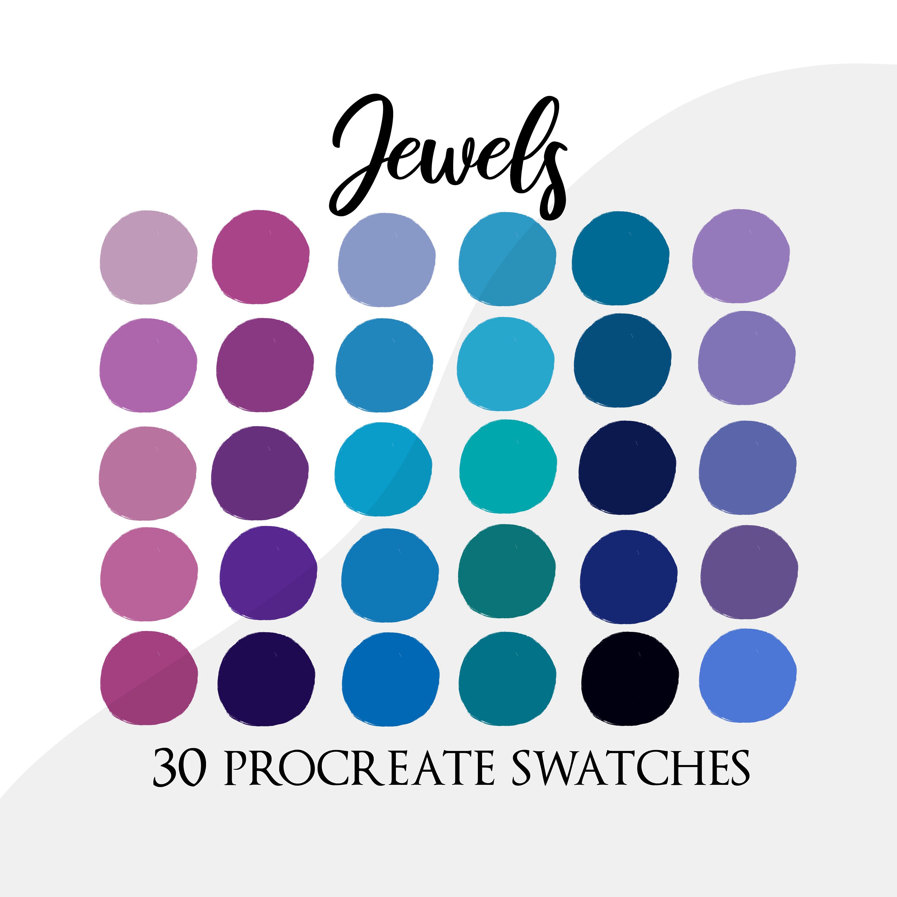Procreate Palette Swatches Procreate Color Palette Bright Jewels