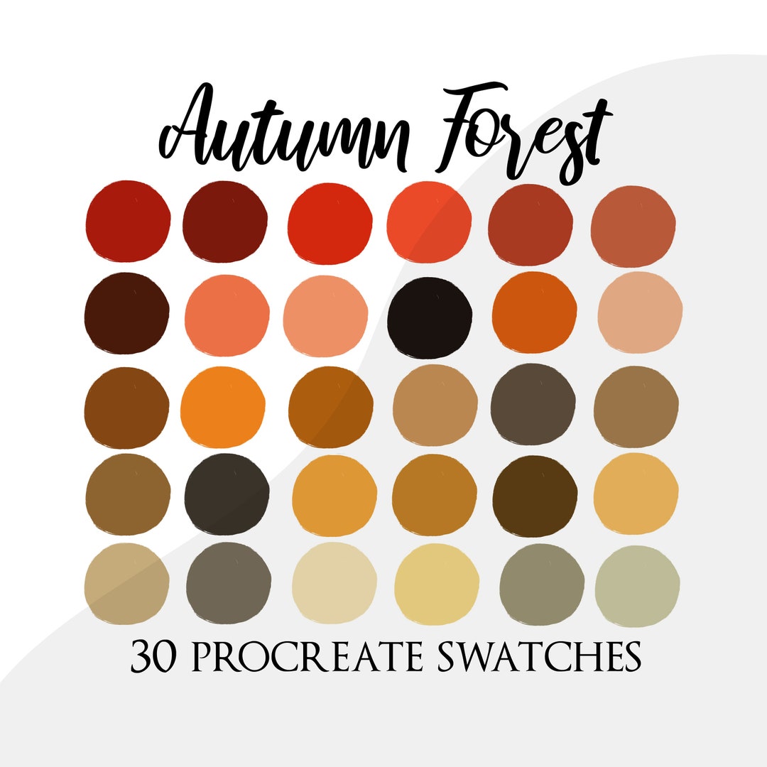 Procreate Palette Swatches Procreate Color Palette Cosy Autumn Colour