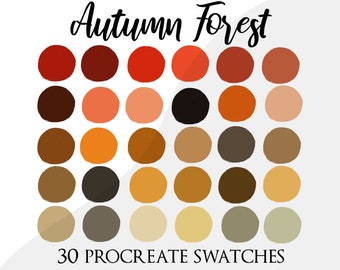 5 Autumn Color Palettes for Procreate 150 Hues Color - Etsy