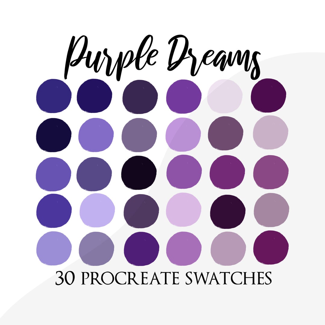 Procreate Palette Swatches Procreate Color Palette Purple Swatches