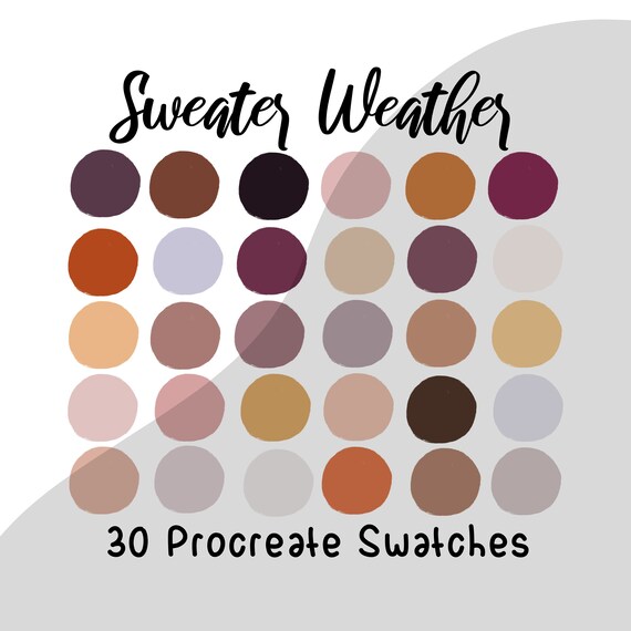 Procreate Palette Swatches Procreate Color Palette Sweater Etsy