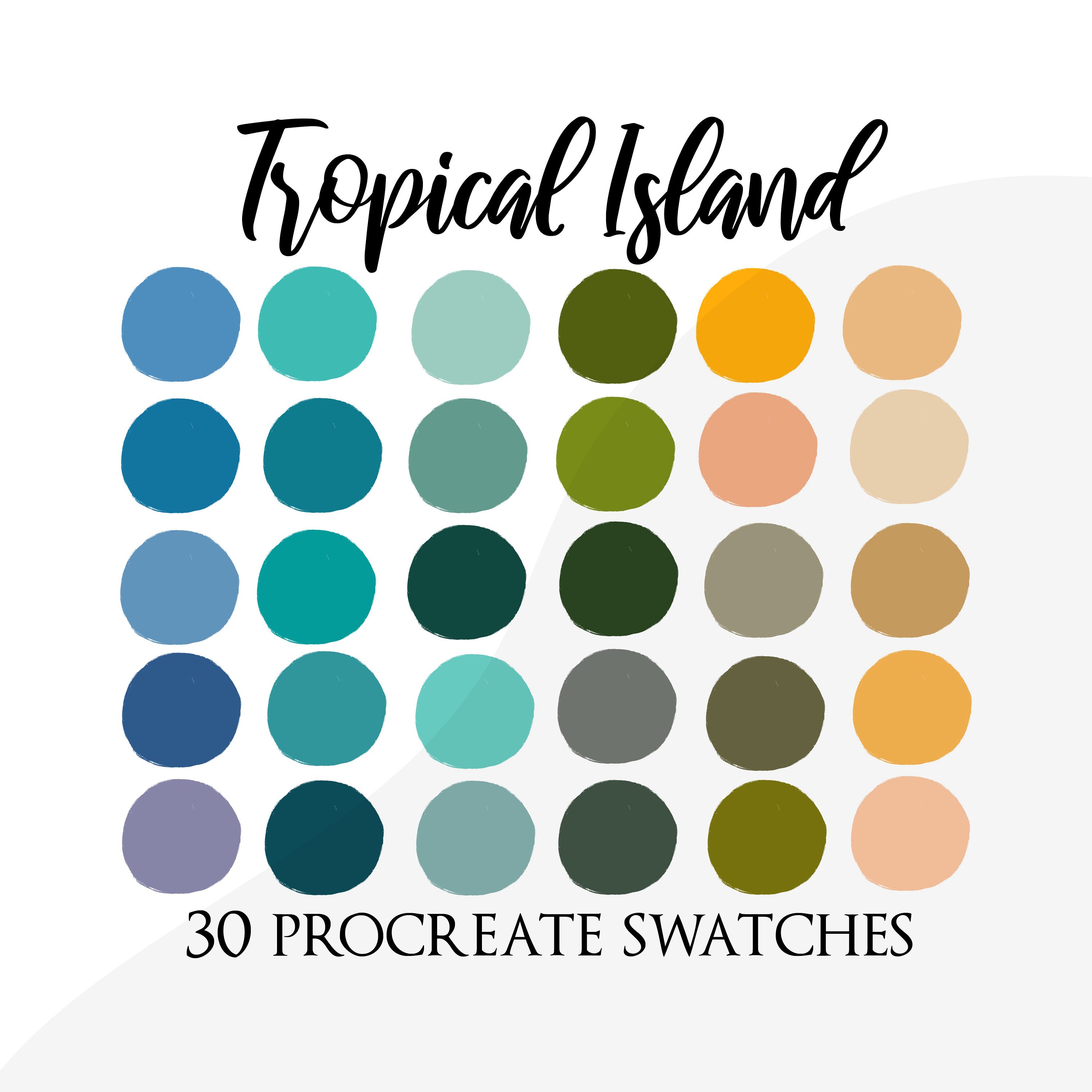 Procreate Palette Swatches, Procreate Color Palette, Tropical Island ...