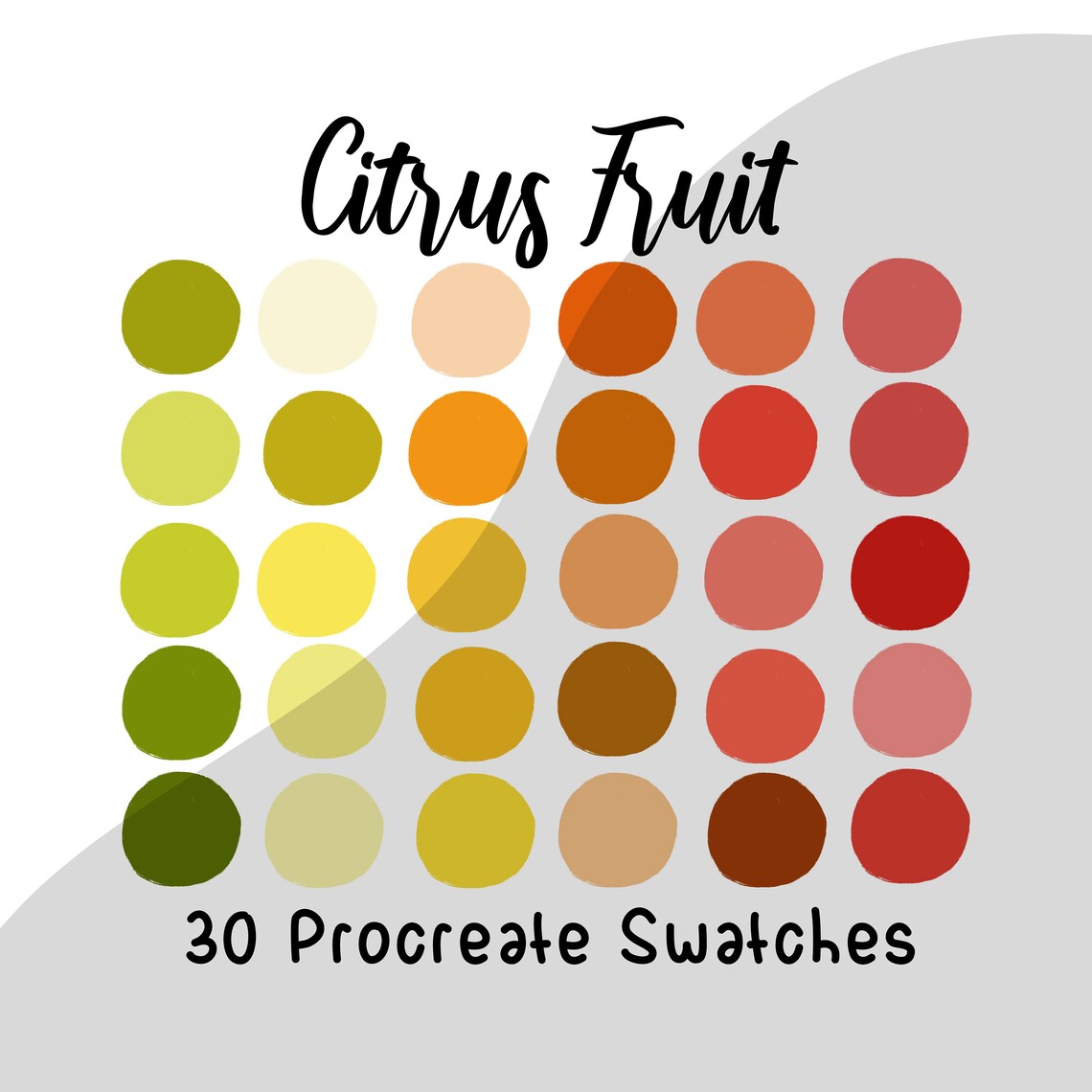 Procreate Palette Swatches Procreate Color Palette Bright Citrus