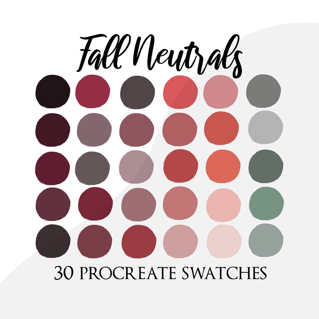 Procreate Palette Swatches, Procreate Color Palette, Cosy Autumn Colour ...