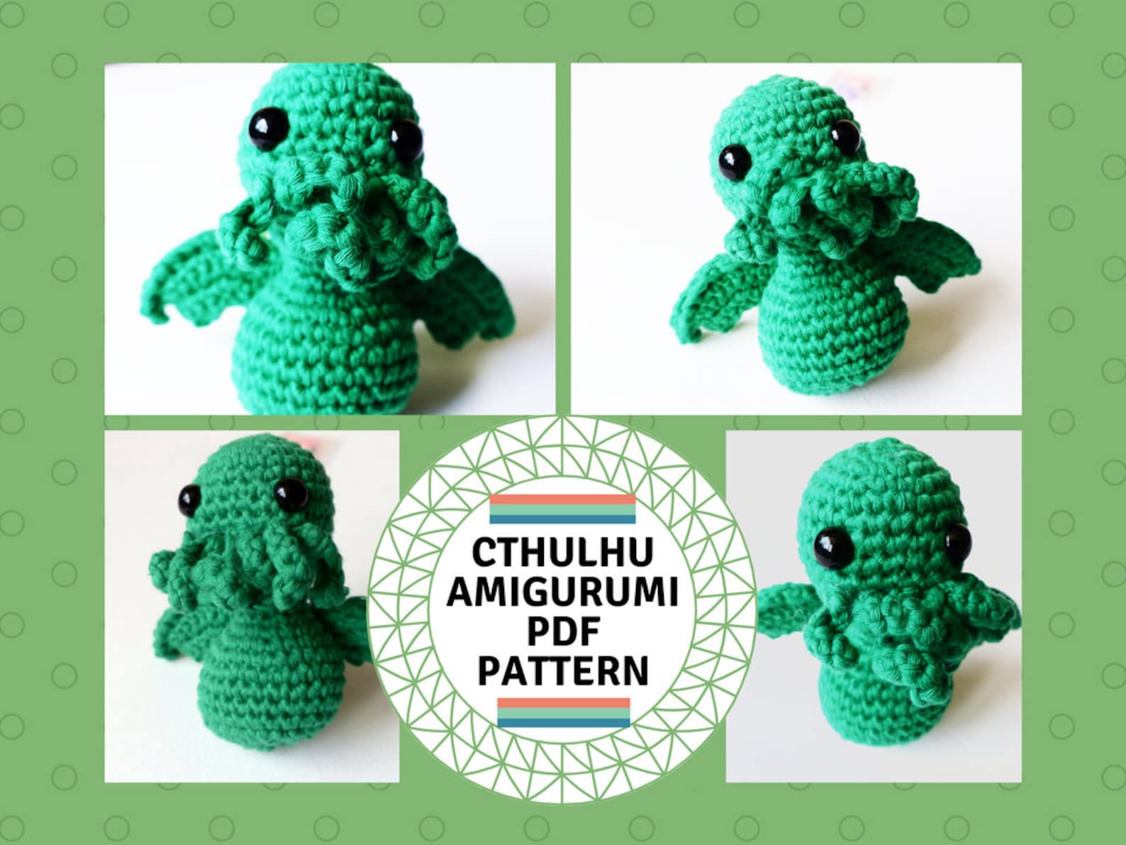 CROCHET PATTERN, Amigurumi Cthulhu, Crochet Cthulhu Pattern, Cthulhu ...