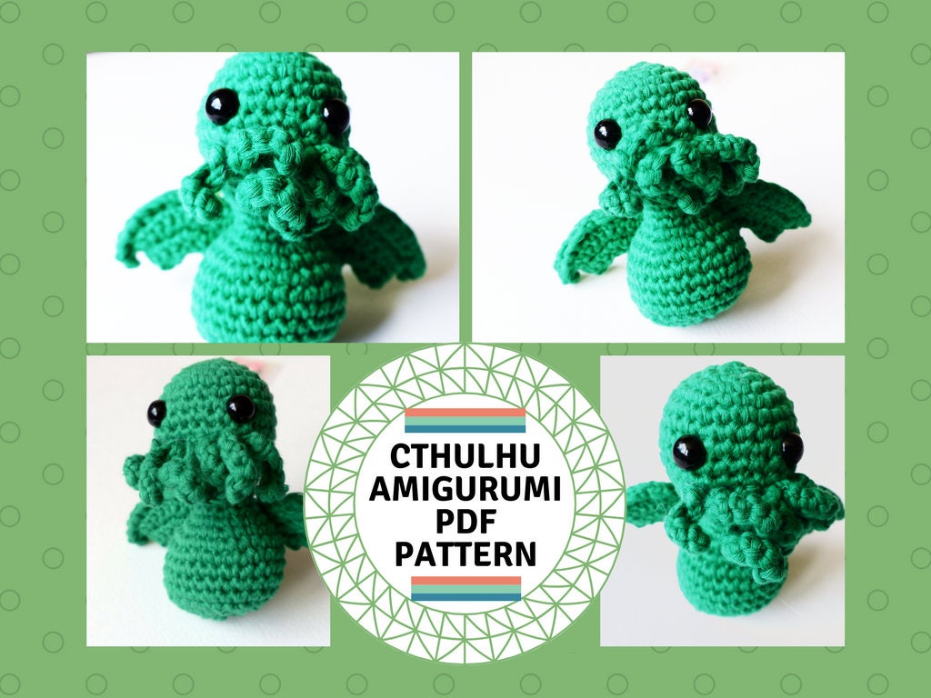 CROCHET PATTERN, Amigurumi Cthulhu, Crochet Cthulhu Pattern, Cthulhu ...