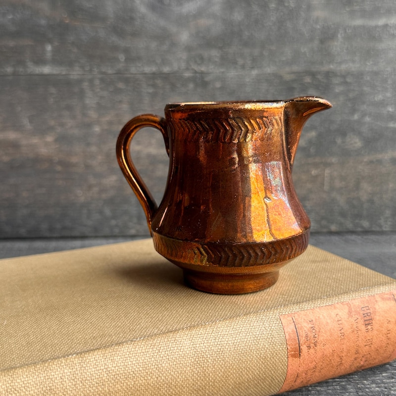 Antique Copper Lustre Jug - Etsy