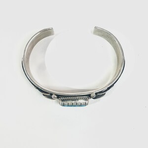 Native American Navajo Handmade Sterling Silver Turquoise Cuff - Etsy