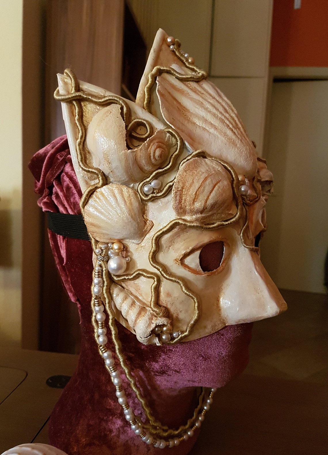 Sea Goddess Mask Boho Half Mask Aphrodite Mask Amphitrite - Etsy