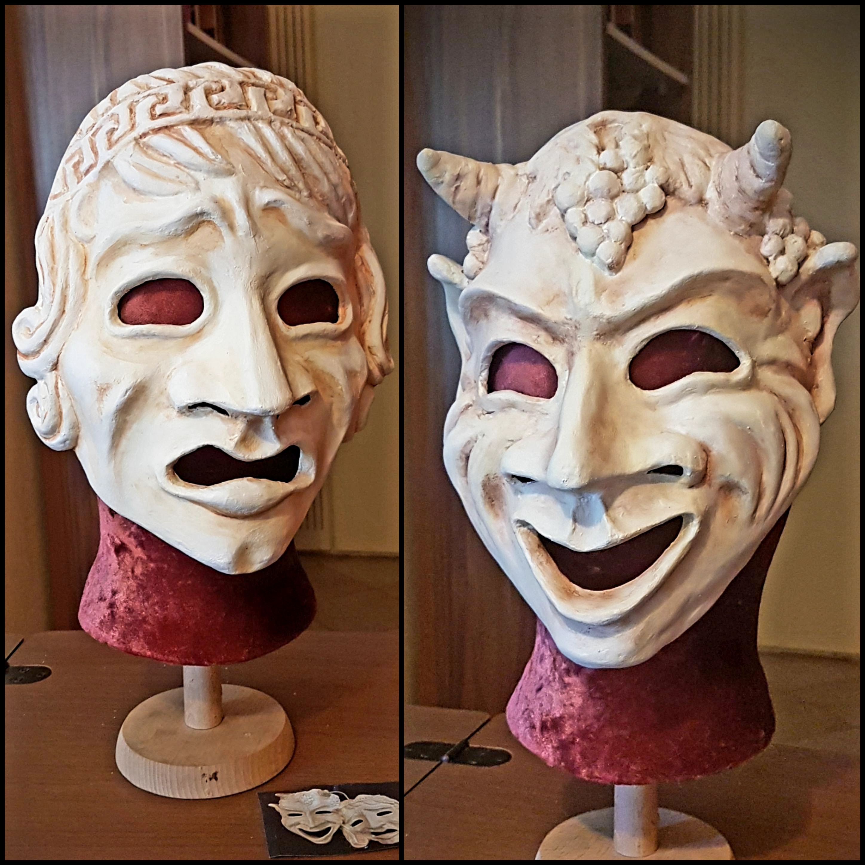 Mask of Comedy, Greek Comedy Mask, FREE SHIPPING, Horned Dionysus ...