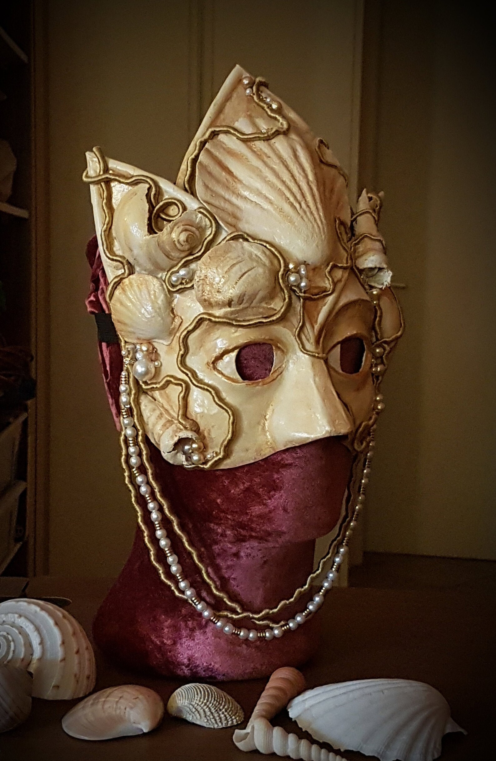 Sea Goddess Mask Boho Half Mask Aphrodite Mask Amphitrite - Etsy