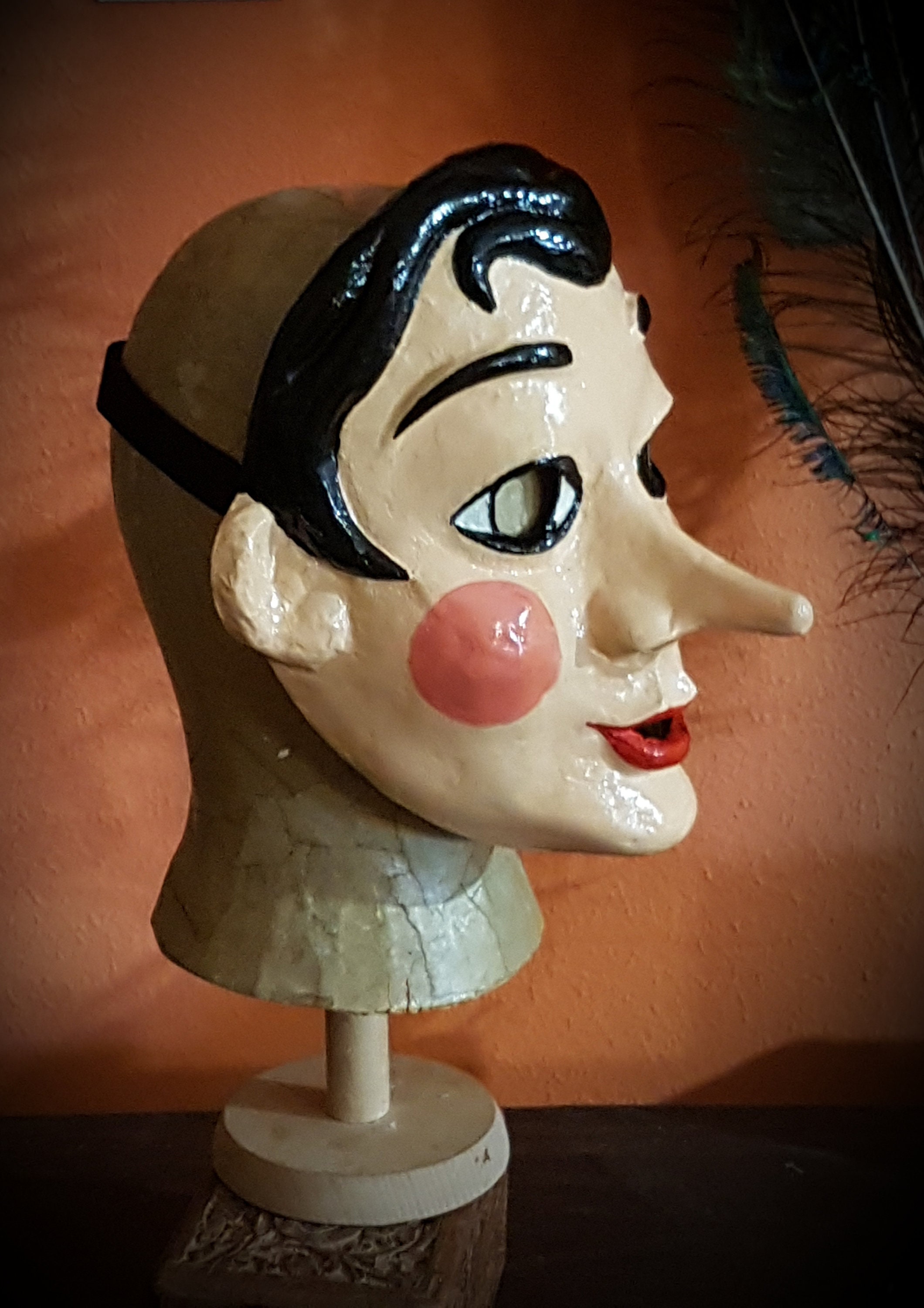 Pinocchio Mask, Vintage Style Mask, Classic Character Mask of Lying ...