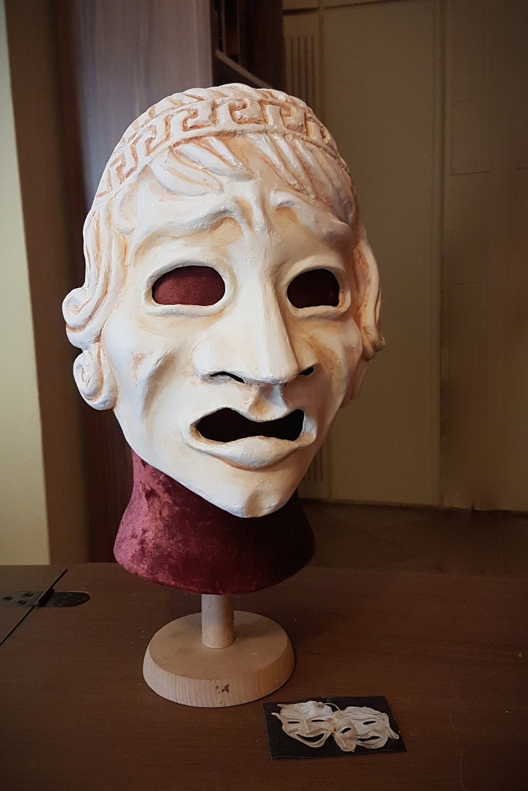 Mask of Tragedy, Greek Mask, Greek Tragic Mask, FREE SHIPPING, Greek ...