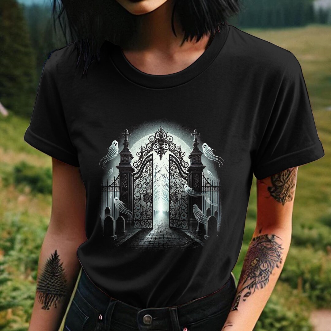 Cemetery Gates Shirt, Gothic T-shirt, Alternative Shirt, Punk Tee ...