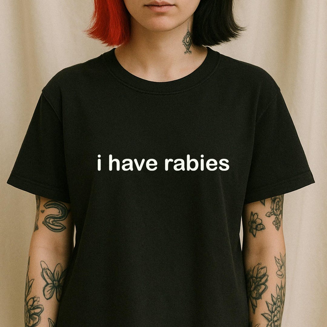 I Have Rabies Shirt, Mallgoth Fashion, Gothic Humor, Memecore Tee ...