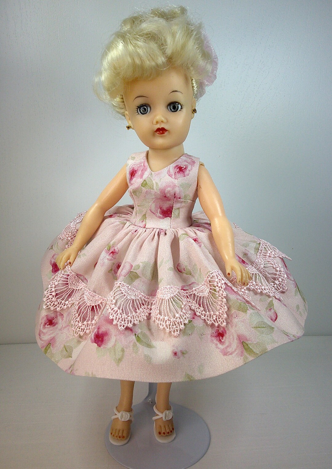 Little Miss Revlon Doll Dress Pink With Lace and Floral Accents - Etsy
