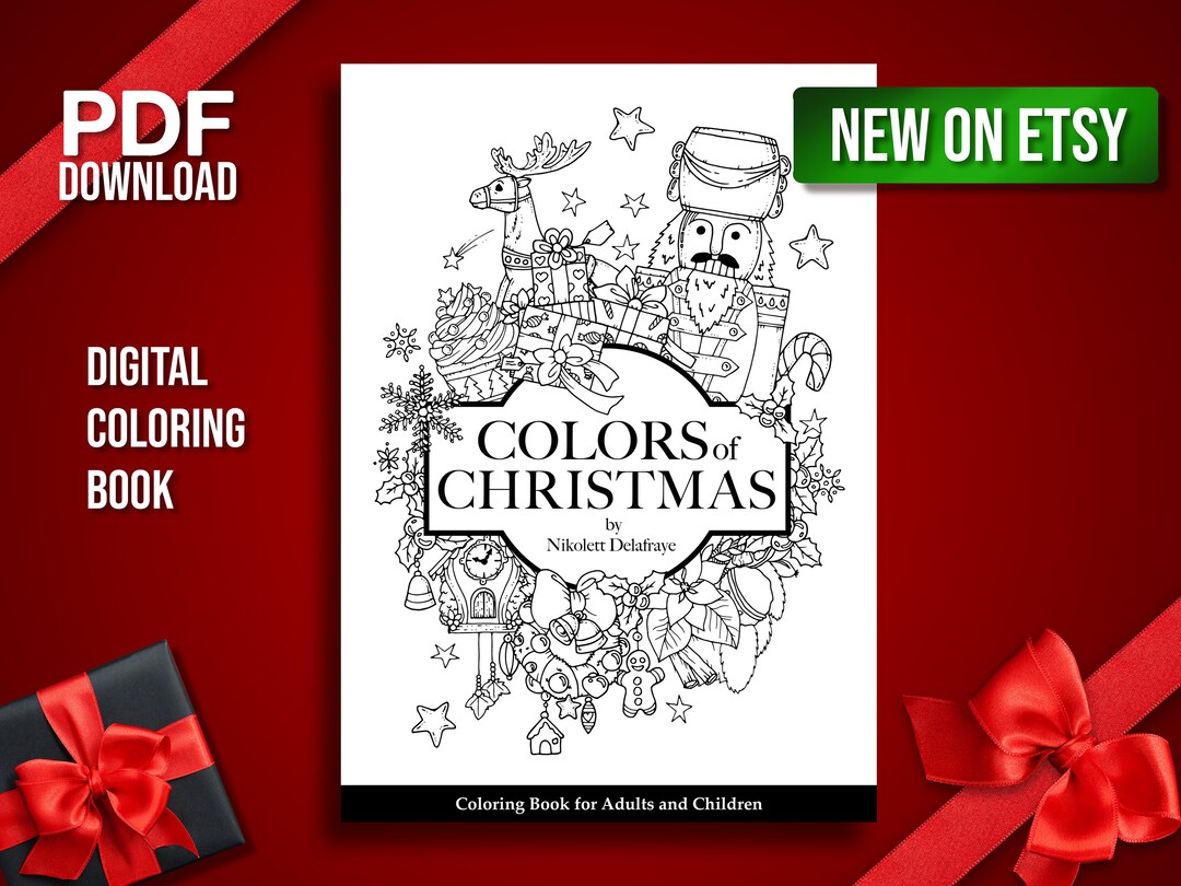 Christmas Coloring Book, Digital Coloring Book, Download 32 ...