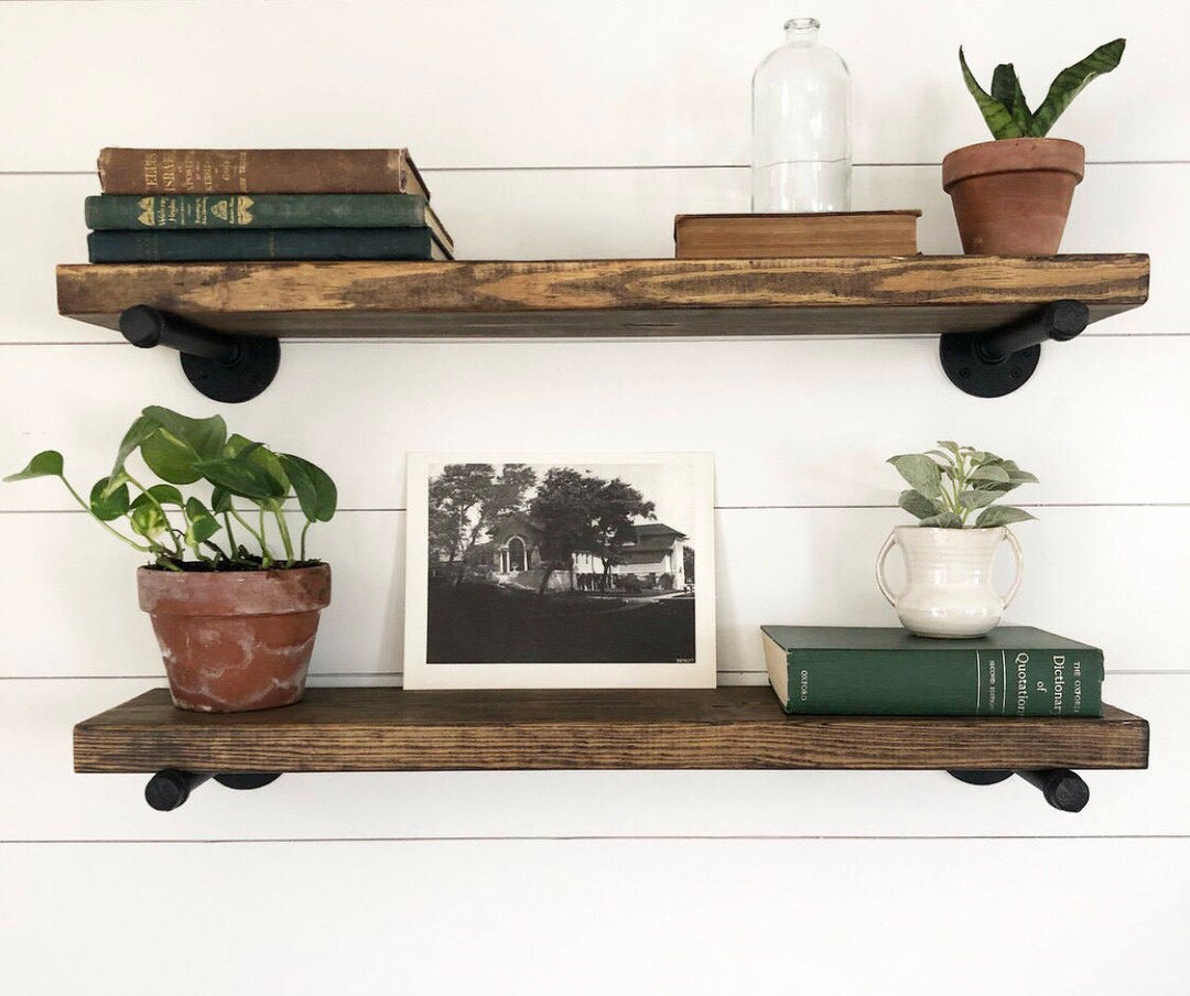 Rustic Wood Shelving, Wooden Shelves, Single Extra Long Various Depth ...