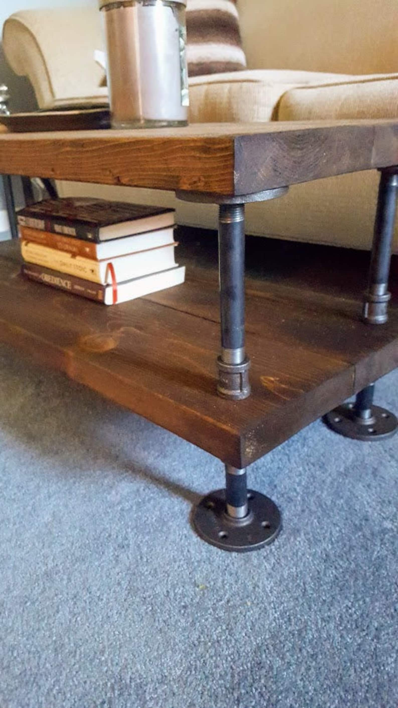 Double Shelf Coffee Table Coffee Table Table With Storage | Etsy