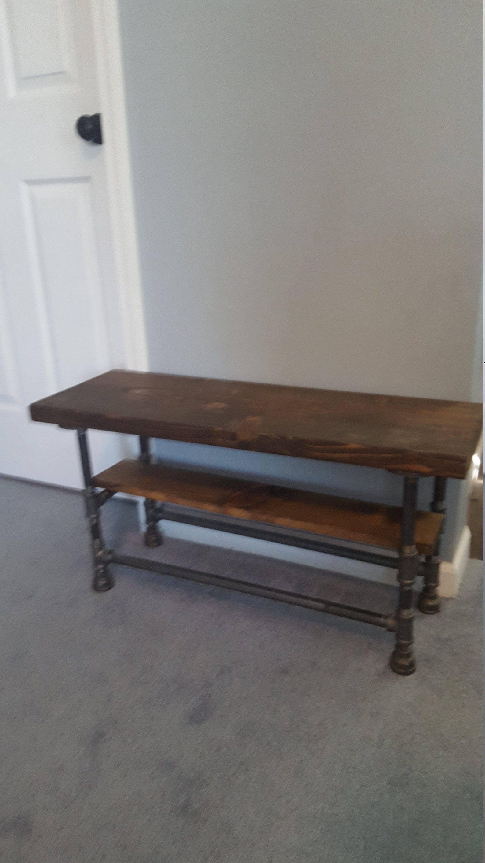 Shoe Storage Bench Industrial Entryway Bench With Shoe | Etsy