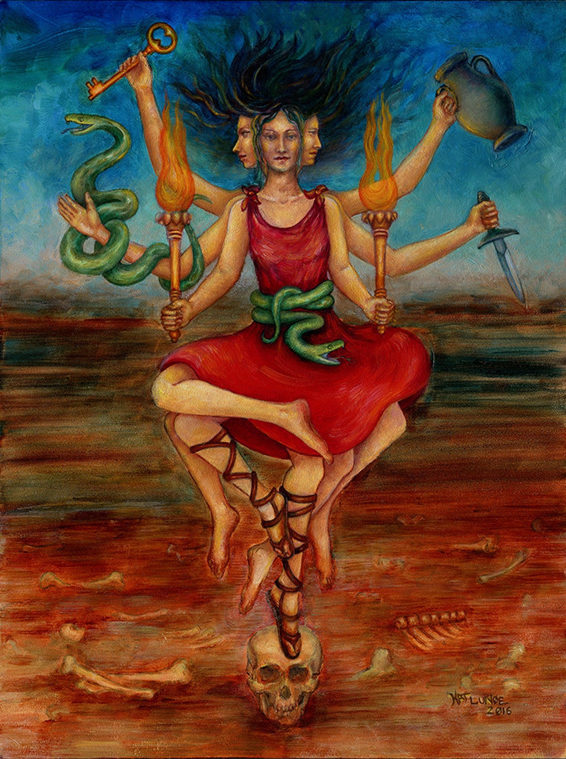 Hekate Hecate Greek Goddess Art Print - Etsy