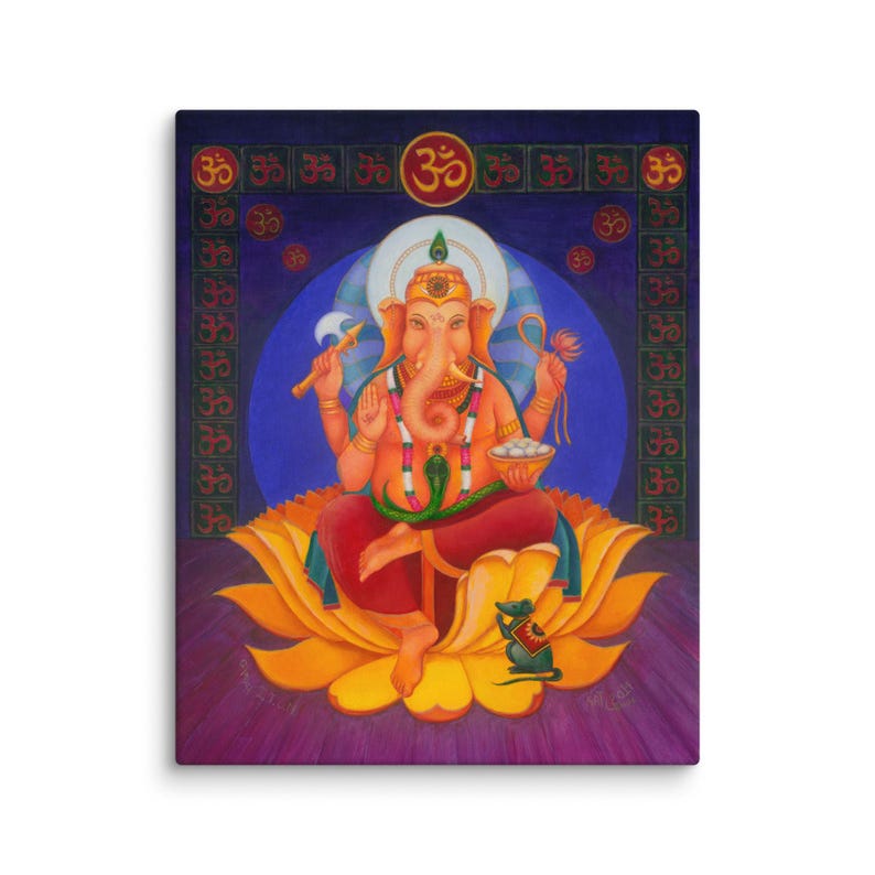 Ganesh Ganesha Devotional Sacred Art Canvas Print - Etsy