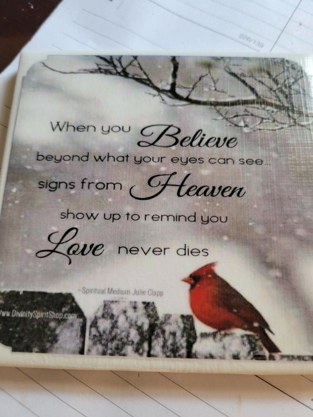 Inspirational Sayings on Ceramic Tile With Cork Back. Comes With Stand ...