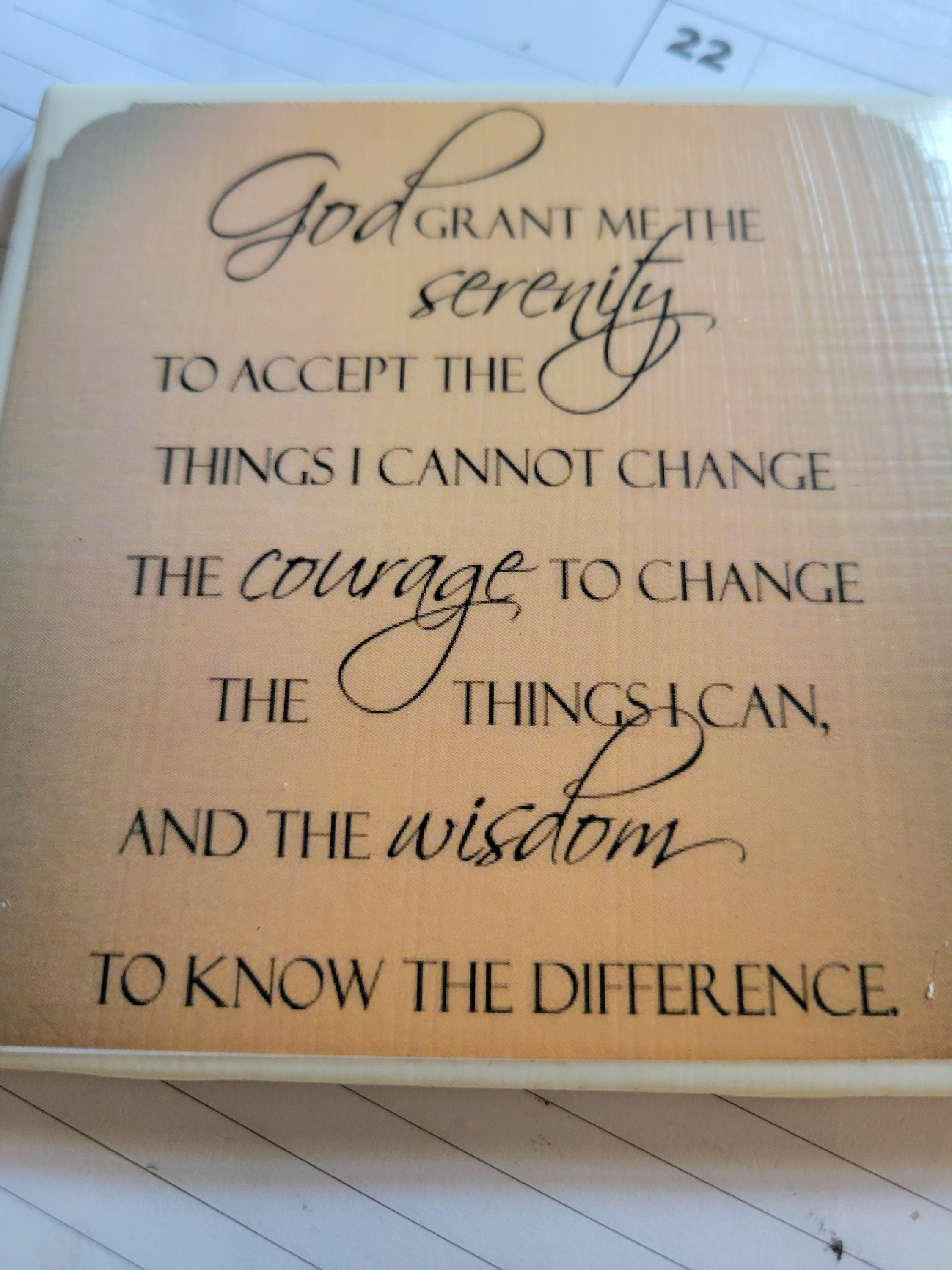 Inspirational Sayings on Ceramic Tile With Cork Back. Comes With Stand ...